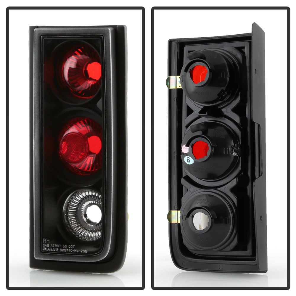 03-09 Hummer H2 Tail Lights - Black