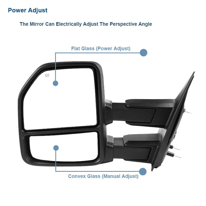 Factory Style Tow Mirrors - 04-06 Ford F150 Power Heated Towing Side ...