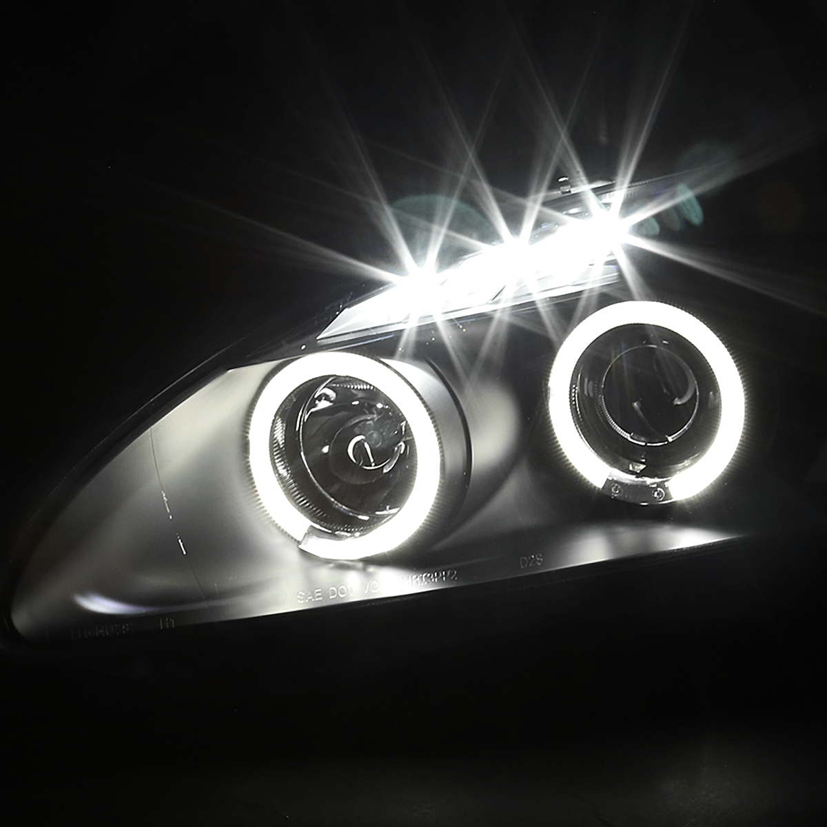 Spec-D 04-09 Honda S2000 AP2 LED DRL & Halo Projector Headlights - Black