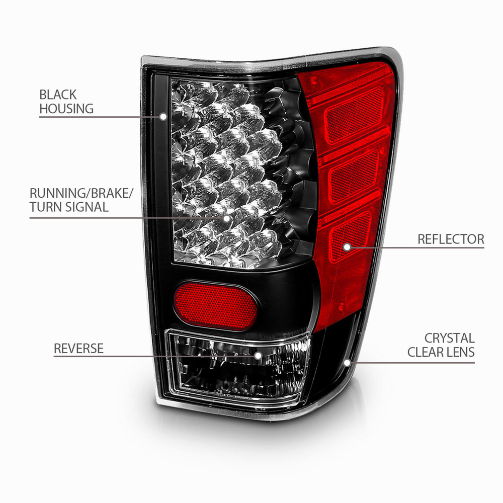 04-13 Nissan Titan SMD / LED Euro LED Tail Lights - Black