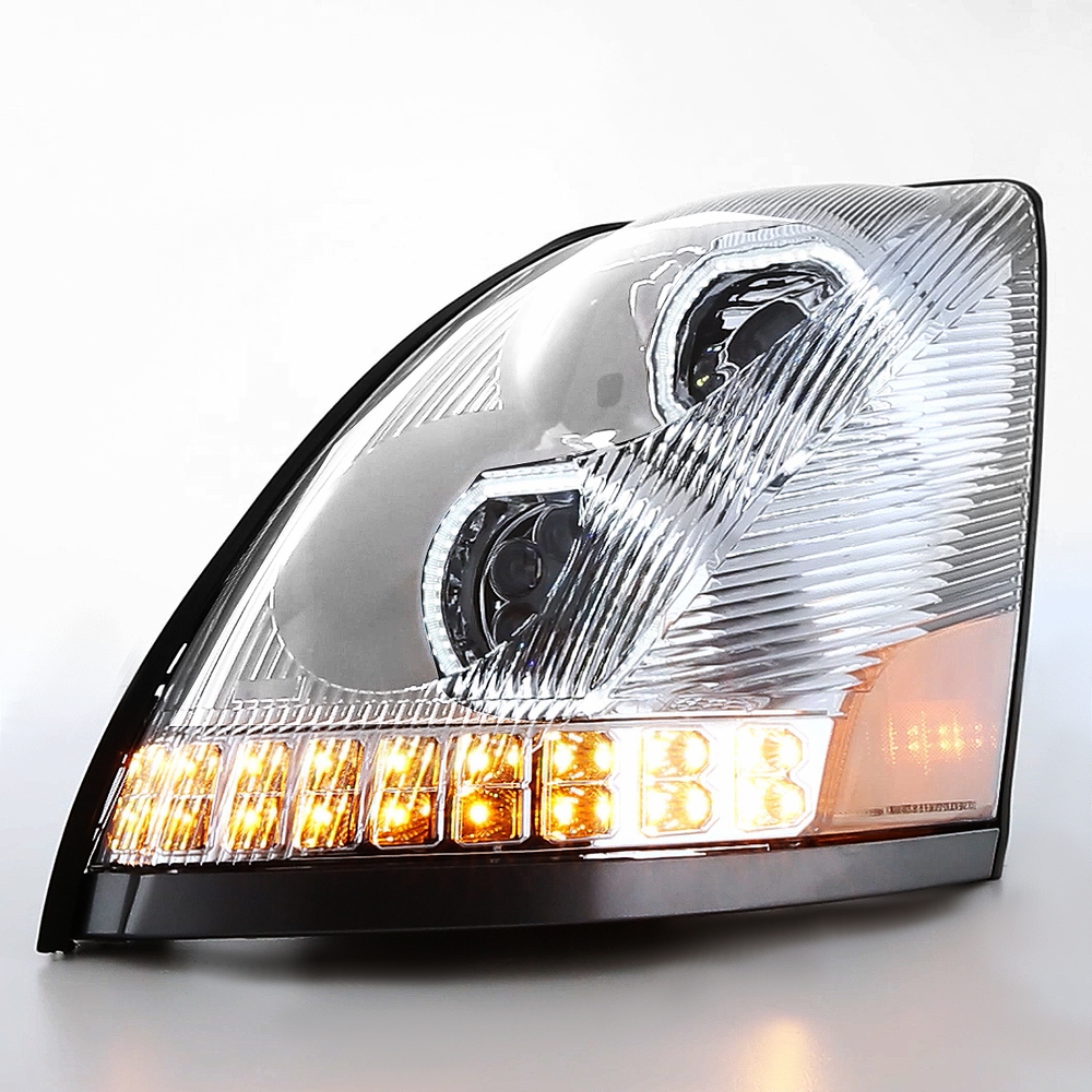 04-18 Volvo VN VNL Sequential LED DRL / Signal Projector Headlights ...