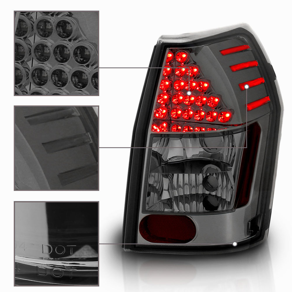 05-08 Dodge Magnum Euro Style LED Tail Lights - Smoked