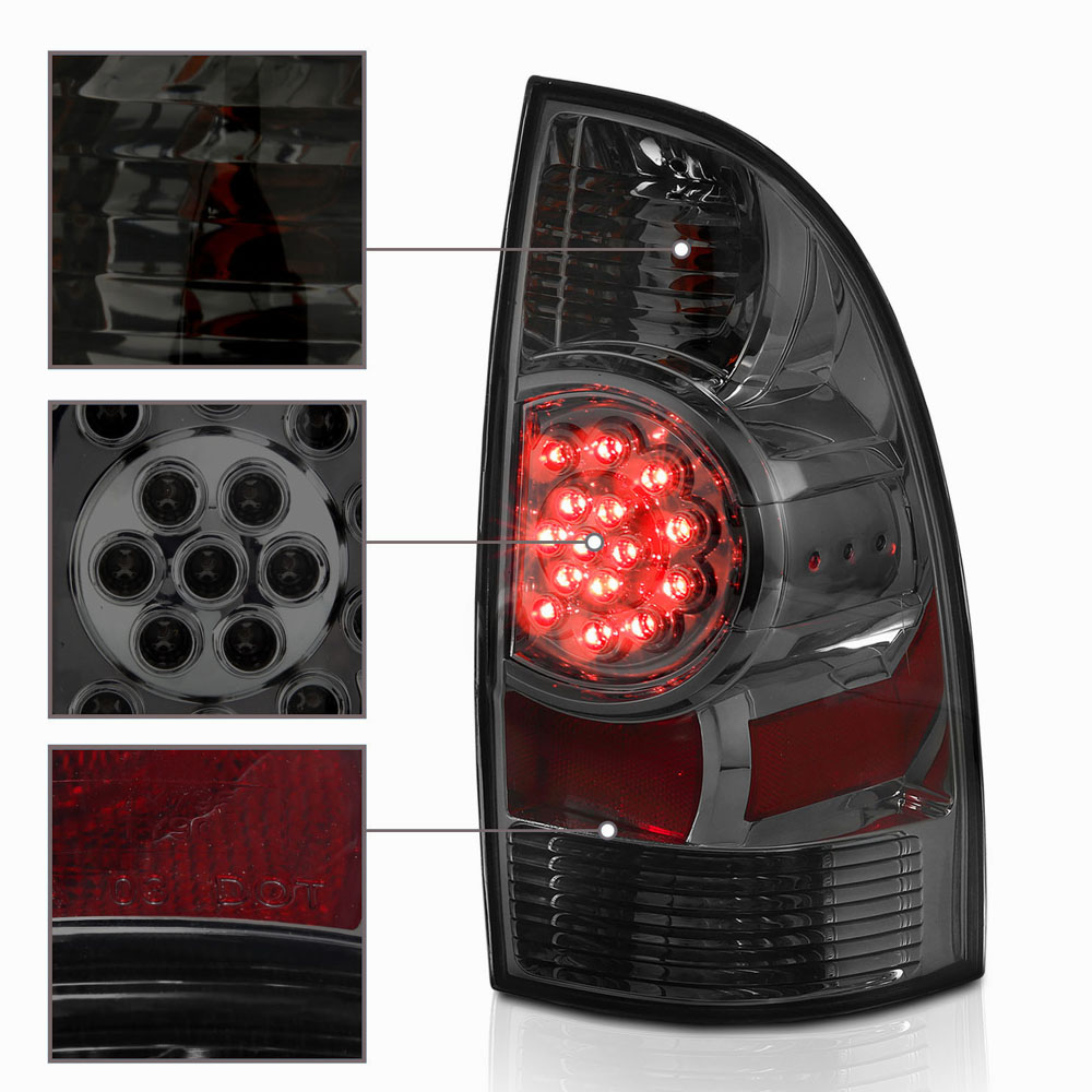 05-12 Toyota Tacoma Euro Style LED Tail Lights - Smoked