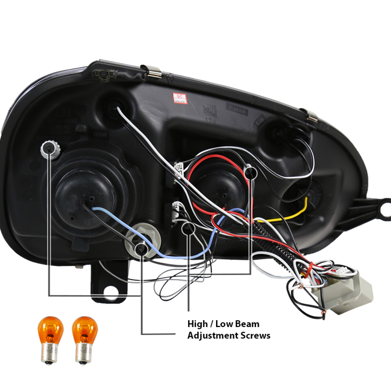 06-08 Volkswagen Golf / Rabbit / 06-10 Jetta Angel Eye Halo LED DRL ...