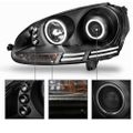 06-09 Volkswagen Golf / Rabbit / GTI CCFL Halo Projector Headlights - Black