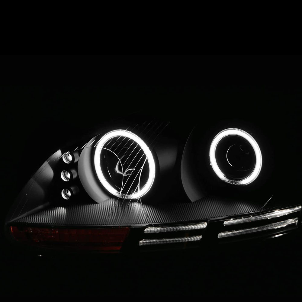 06-09 Volkswagen Golf / Rabbit / GTI CCFL Halo Projector Headlights - Black