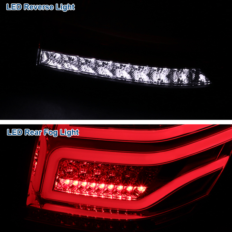 06-11 M-Benz W164 ML-Class Red Smoked Full LED Tail Lights