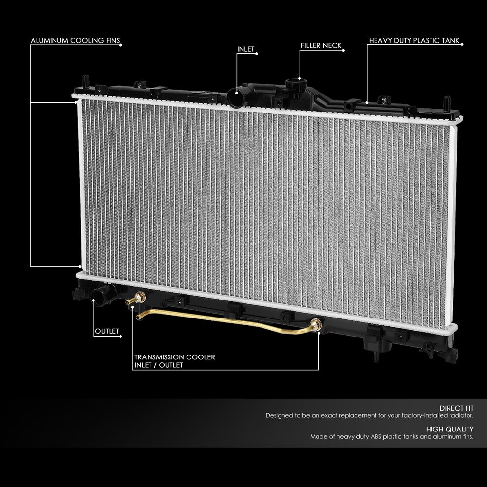 06-12 Mitsubishi Eclipse 2.4L/3.8L AT OE Style Aluminum Radiator DPI ...