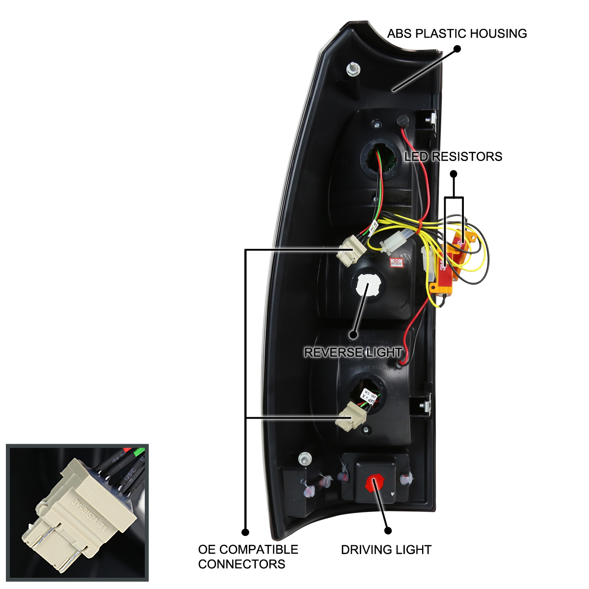 Spec-D 07-13 Chevy Avalanche Performance LED Tail Lights - Chrome