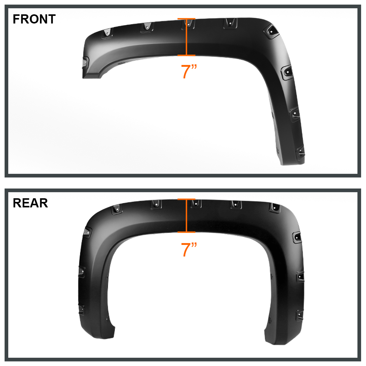 2007-2013 Chevy Silverado [Standard/Long Bed] Pocket Rivet Fender ...