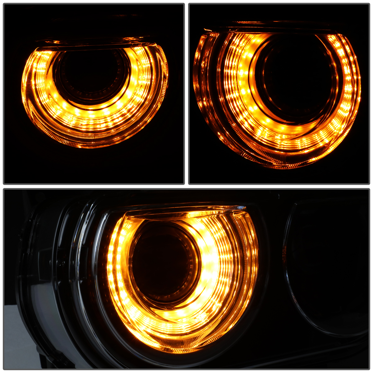 08-14 Dodge Challenger LED Sequential Signal+Ram Air Intake Headlight