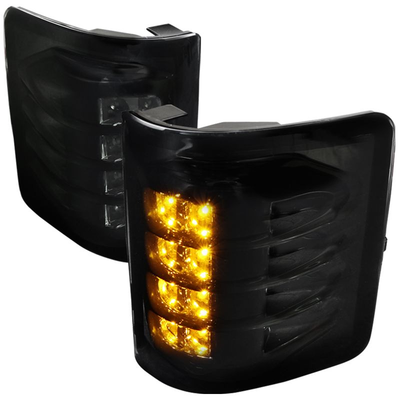 08-16 Ford F250 F350 F450 F550 Super Duty Smoke Amber LED Side Mirror ...