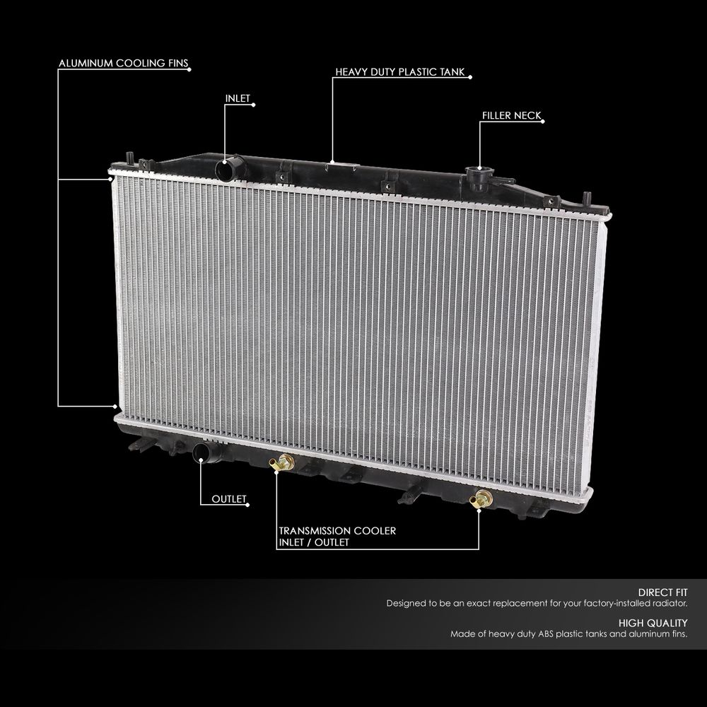 08-15 Honda Accord/Crosstour 2.4 AT OE Style Aluminum Core Radiator DPI ...