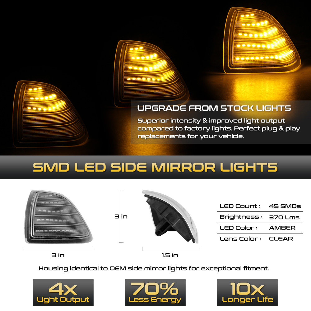 09-18 Dodge RAM 1500 2500 3500 Tow Mirror LED Side Mirror Lights ...