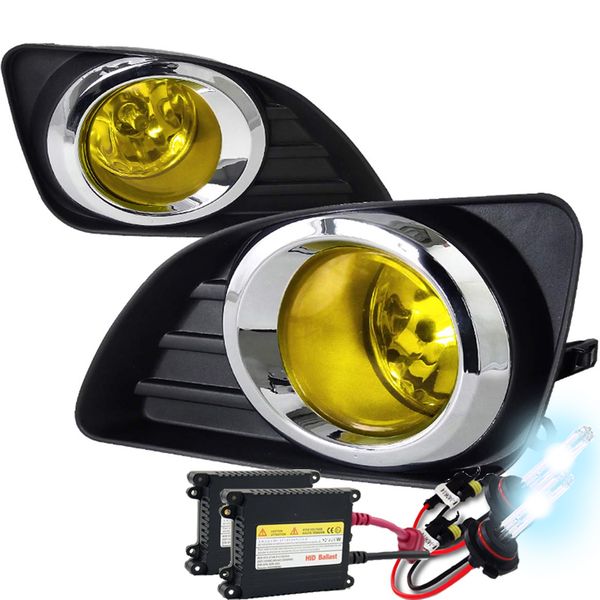 HID Xenon + 2010-2011 Toyota Camry JDM Style Yellow Fog Lights Kit