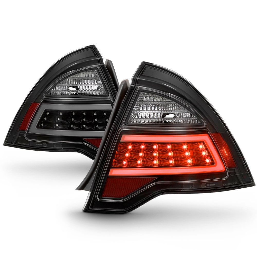10-12 Ford Fusion LED Tail Lights - Black / Smoked