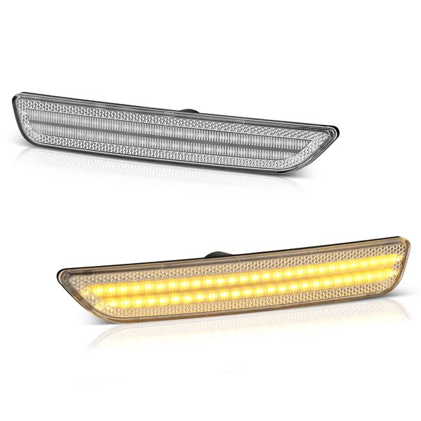 10-14 Ford Mustang Amber LED Side Marker Lights - Clear Lens - LAC-SML ...