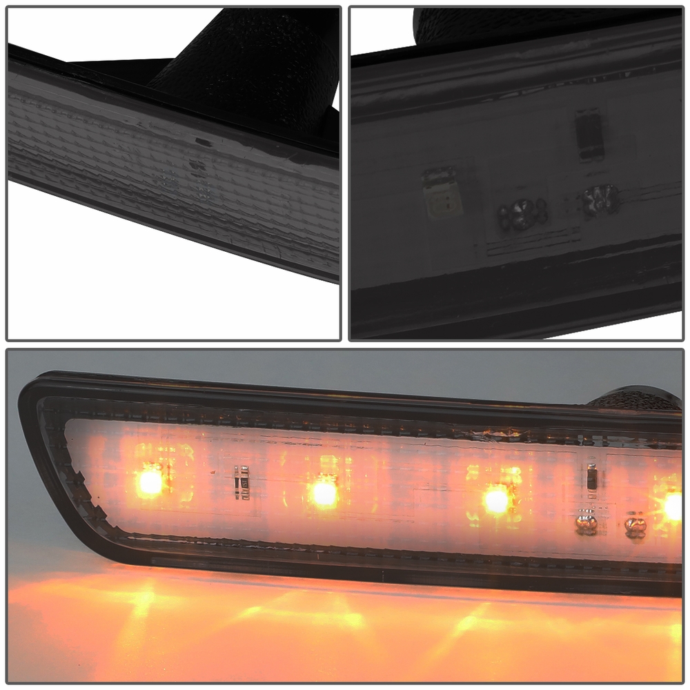 10-14 Ford Mustang Smoked Lens Front LED Side Markers