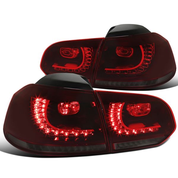 Spec-D 10-14 VW Golf / GTI Sequential Turn-Signal LED Tail Lights - Red ...