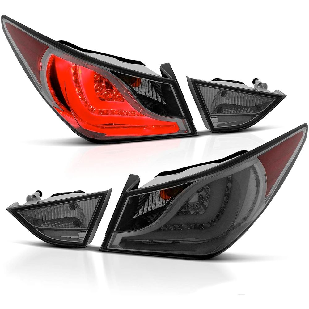 11-12 Hyundai Sonata LED / SMD Euro Tail Lights - Smoked