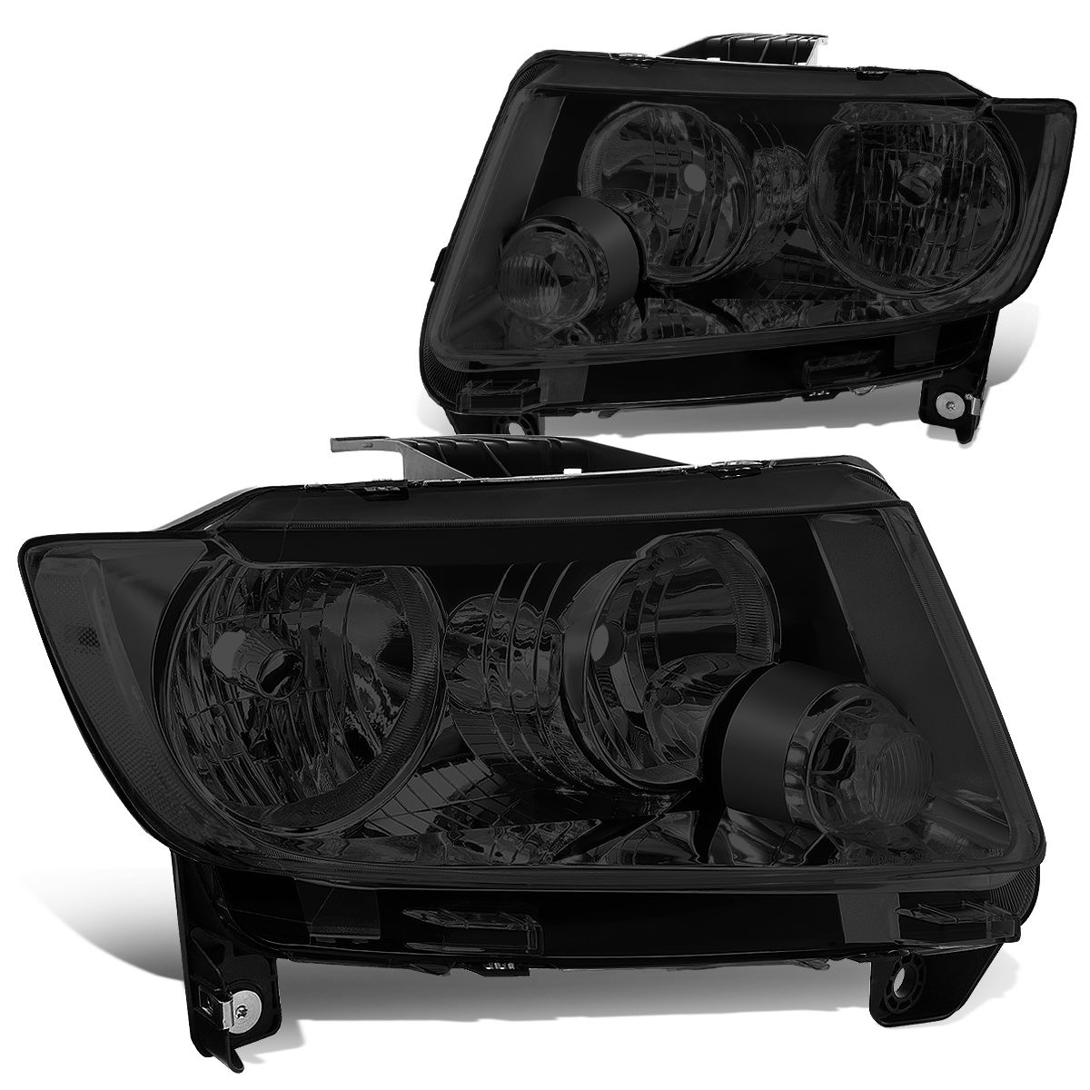 11-13 Jeep Grand Cherokee WK2 OE-Style Replacement Headlights - Smoked ...