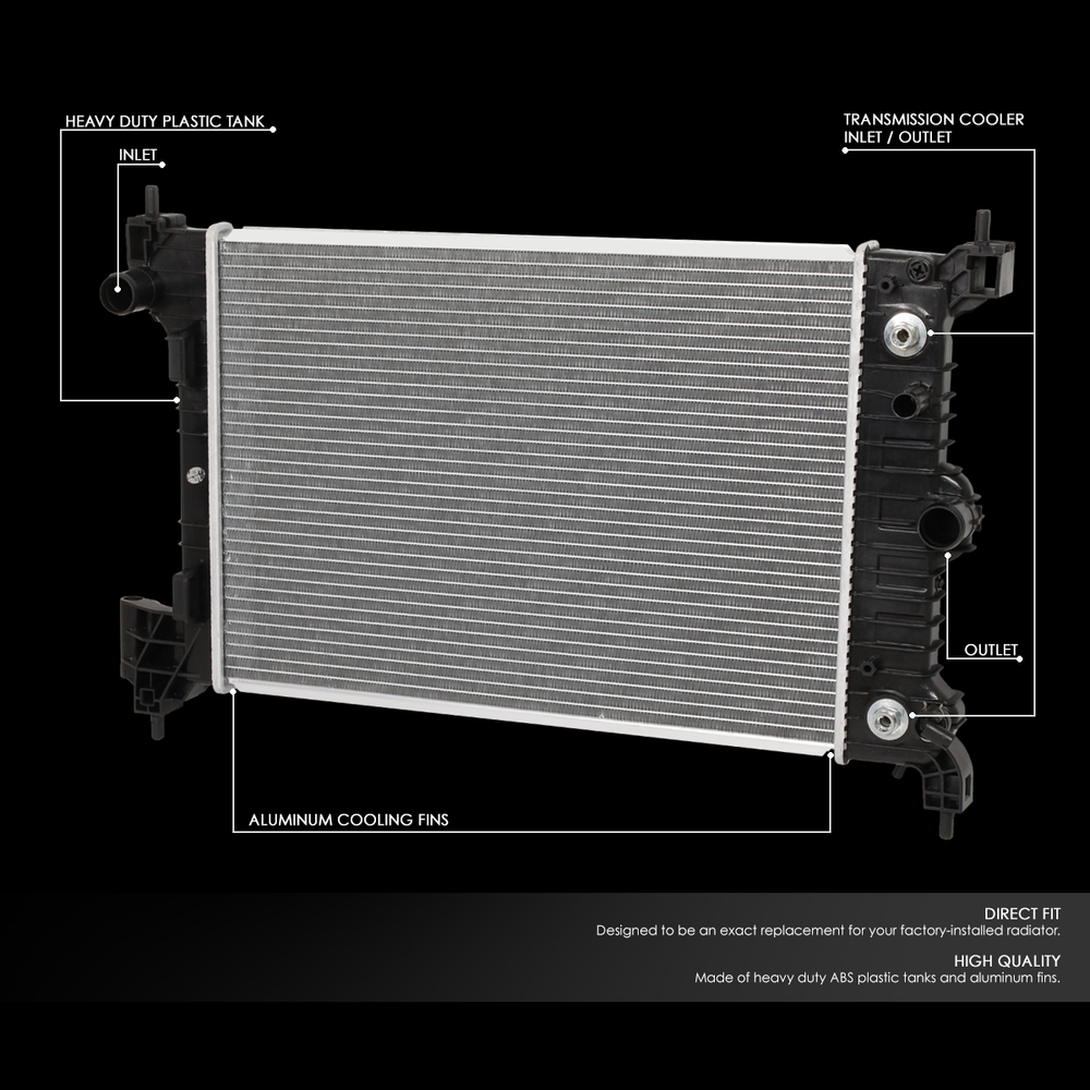 12-18 Chevy Sonic 1.8L OE Style Aluminum Core Replacement Radiator DPI ...