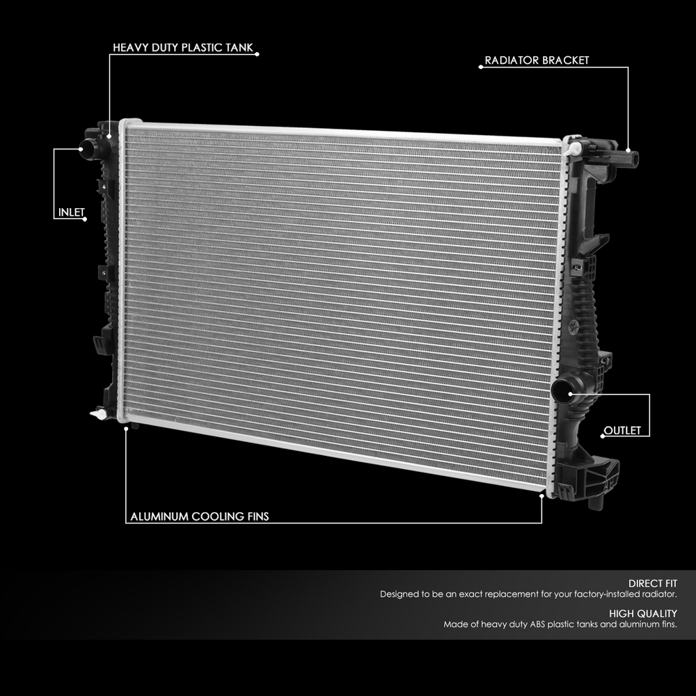 14-18 Jeep Cherokee OE Style Aluminum Core Replacement Radiator DPI ...