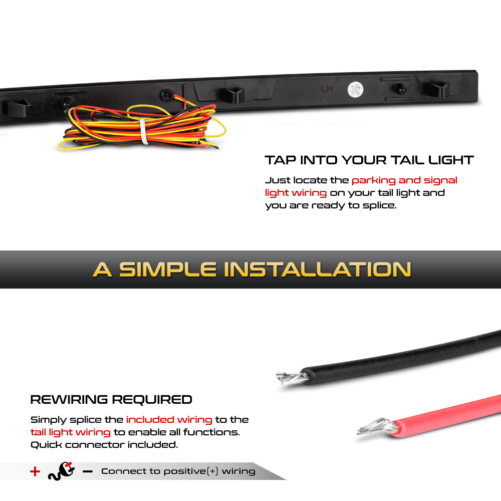 14-19 Chevy Corvette C7 Sequential Signal LED Rear Reflector Lights ...