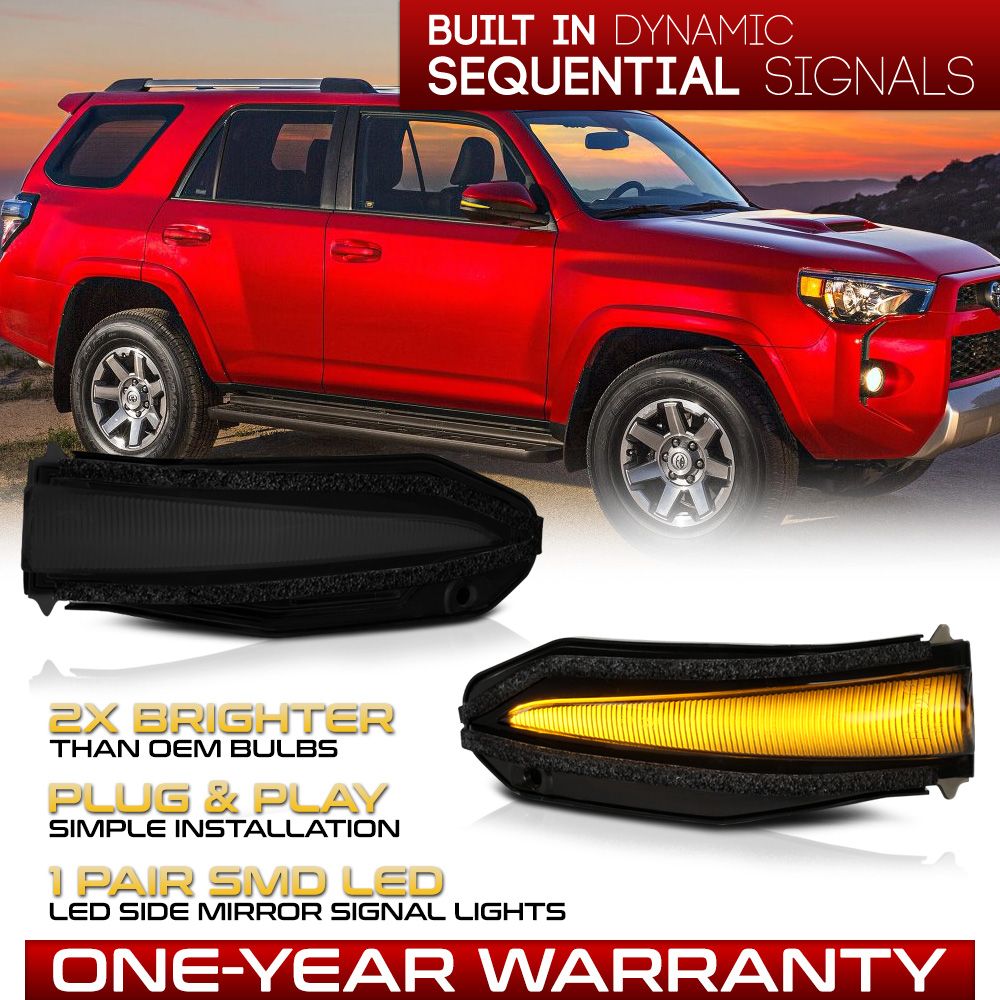 14-22 Toyota 4Runner / 13-18 RAV4 Sequential LED Side Mirror Lights ...