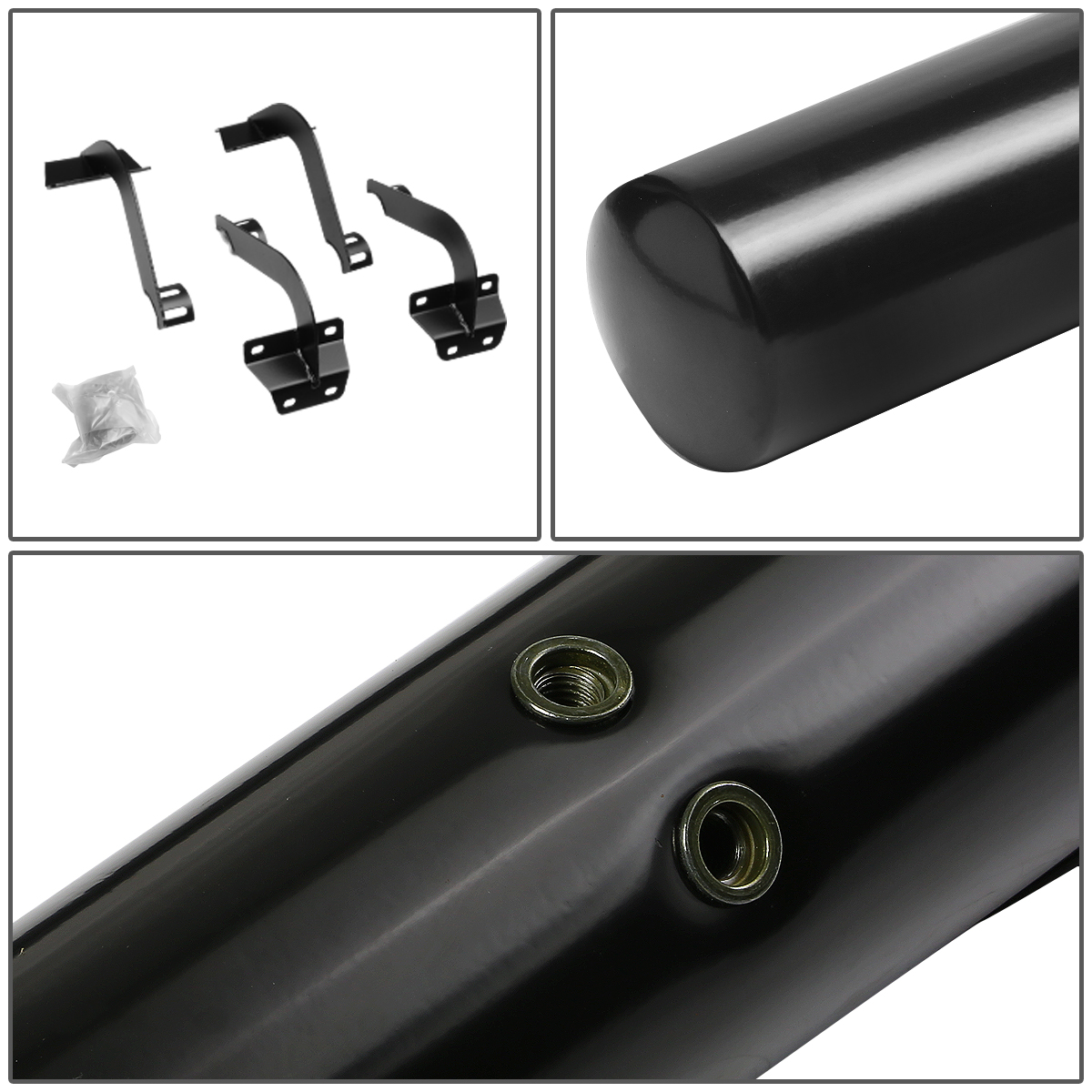 15-18 Ford F150 Extended Cab 13th Gen Pair Black 3" Side Step Nerf Bar ...