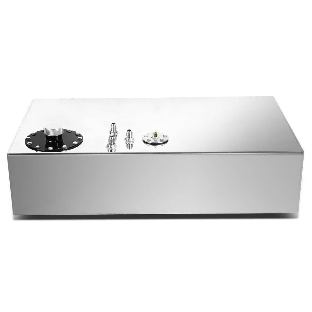 17-Gallon Top-Feed Slim Aluminum Fuel Cell Gas Tank w/Level Sender & Cap