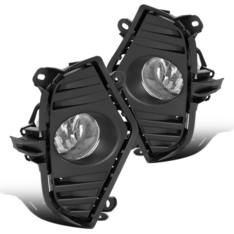 19-20 Toyota RAV4 Clear Bumper Lamps Driving Fog Lights+Switch+Black Bezel