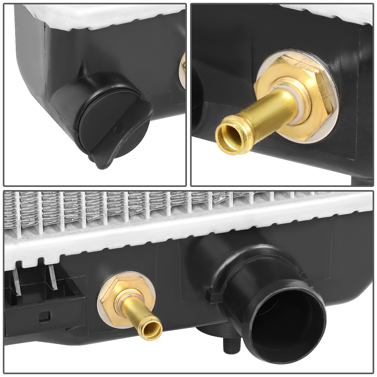 1987-1999 Dodge Dakota 2.2 2.5 3.9L OE Style Aluminum Core Radiator DPI ...