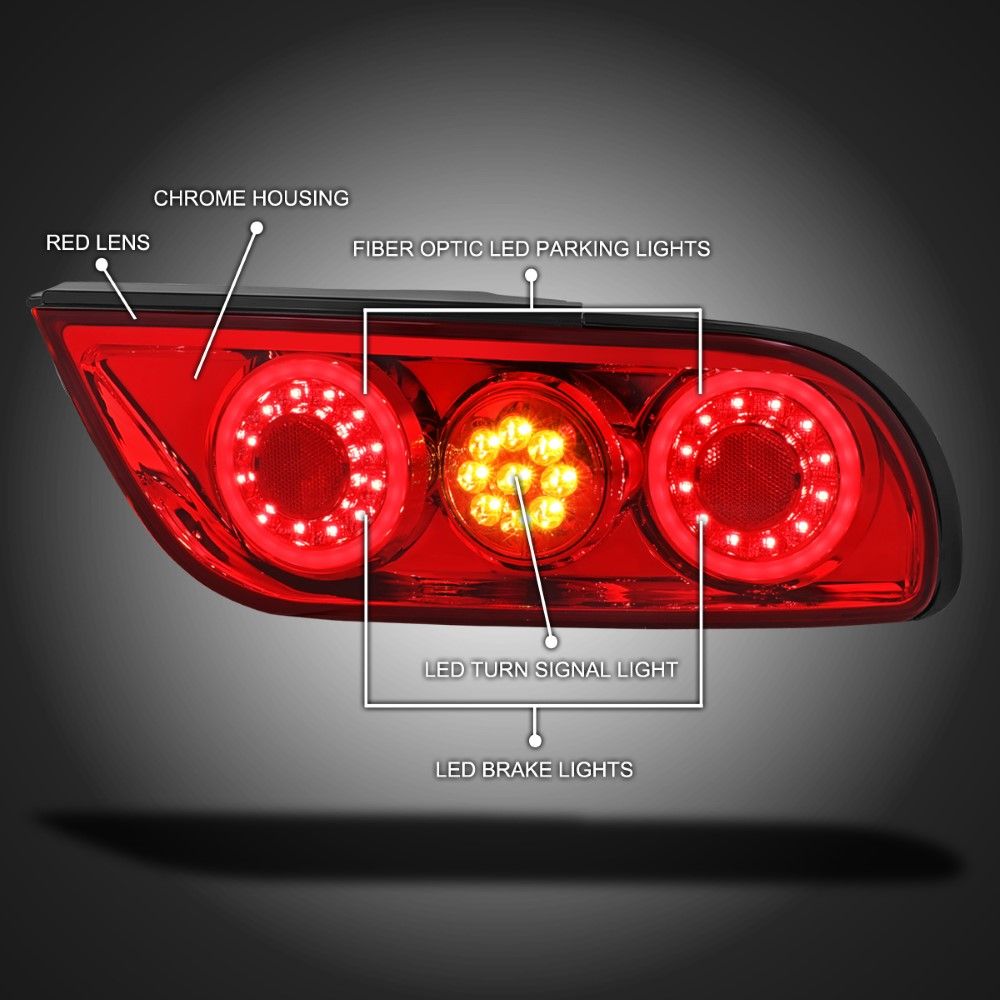 1991-1998 180SX|240SX S13 / S14 JDM Red Full LED Tail Lights
