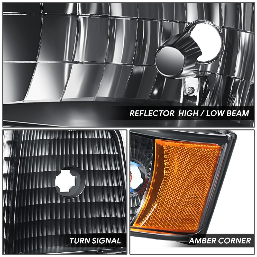 1992-1996 Ford F150|F250|F350|Bronco L-Shape LED Switchback Reflector ...