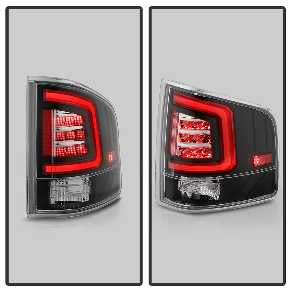 1994-2004 Chevy S10 / GMC Sonoma Black Housing LED Tube Tail Lights ...