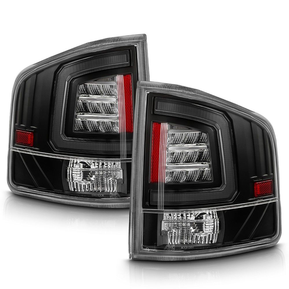 1994-2004 Chevy S10 / GMC Sonoma Black Housing LED Tube Tail Lights ...