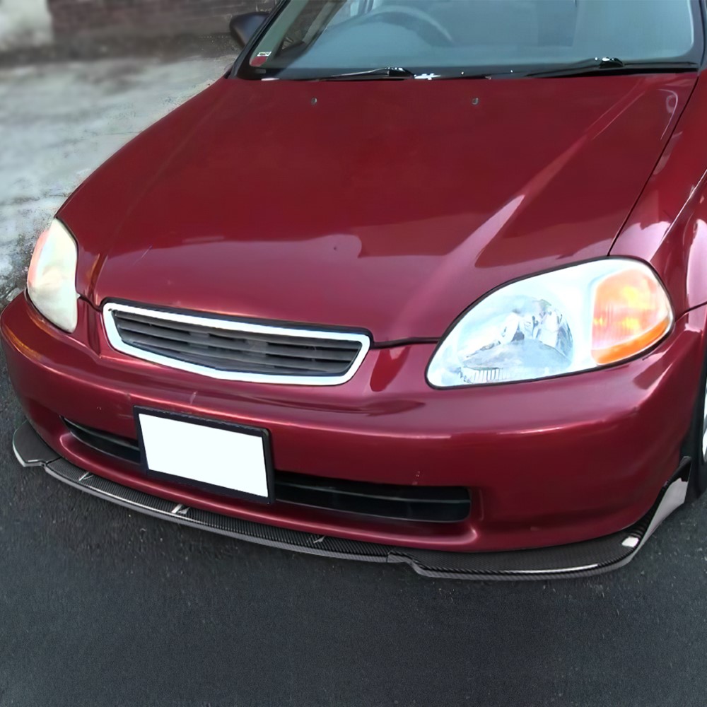 1996-1998 Honda Civic Front Bumper Lip - 3 Pieces CS Style - CF Look