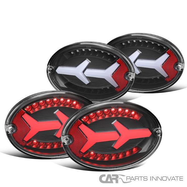 1997-2004 Chevrolet Corvette C5 LED Tail Lights Arrow Style - Black ...