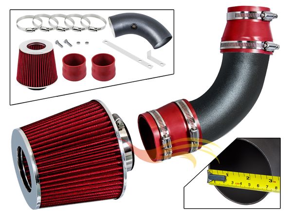 1999-2003 Chevy Tracker Short Ram Intake Black Pipe With Red Kit
