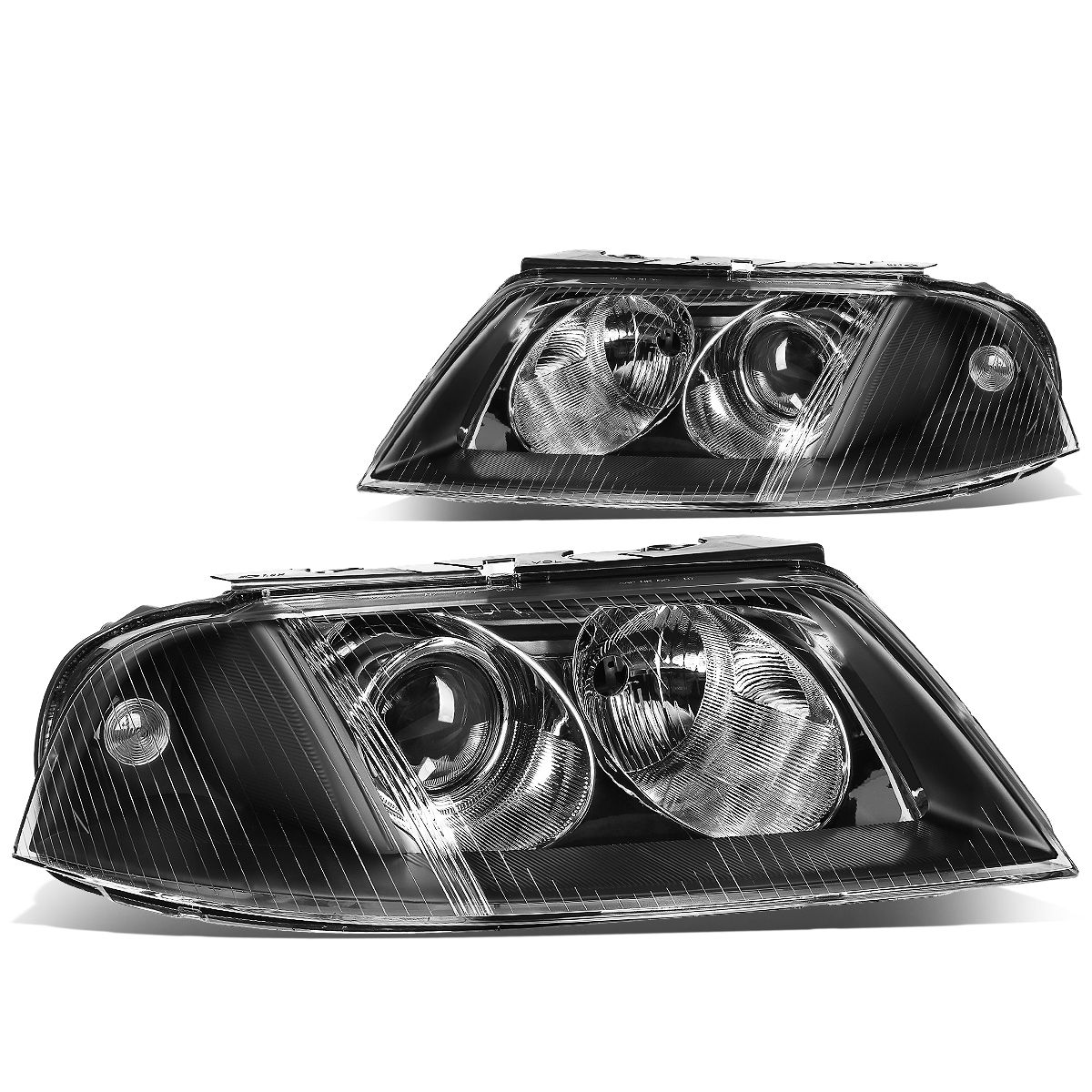 2001-2005 VW Passat B5 Factory Style Replacement Headlights - Black / Clear