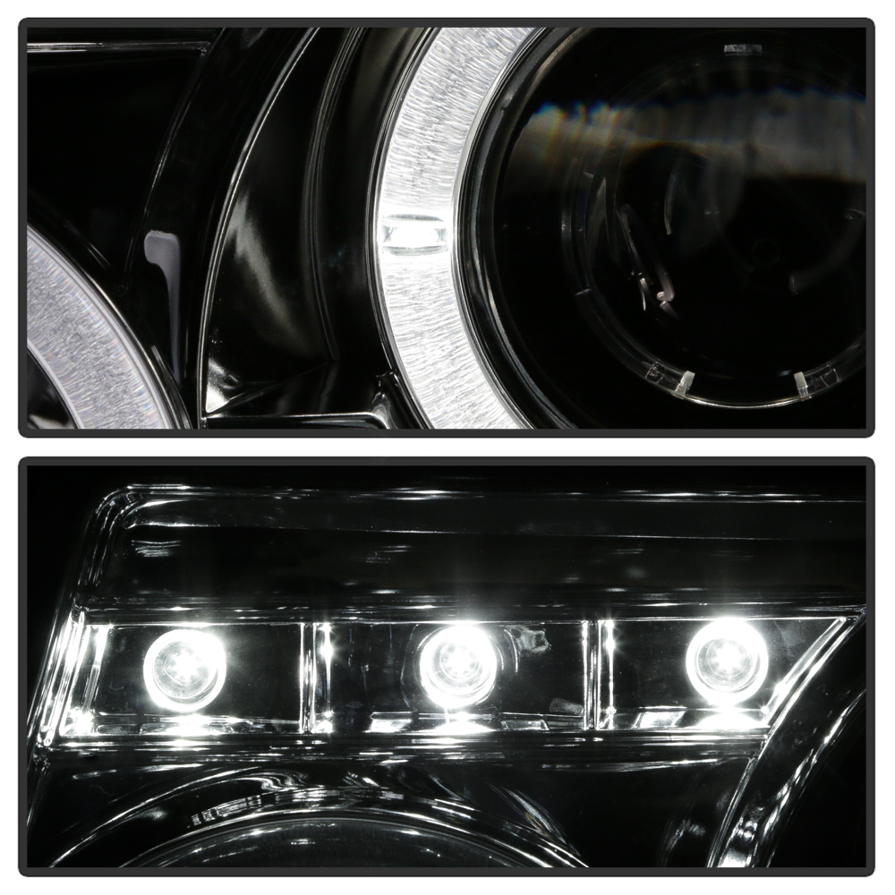 2001-2011 Ford Ranger Angel Eye Halo & LED Projector Headlights - Chrome