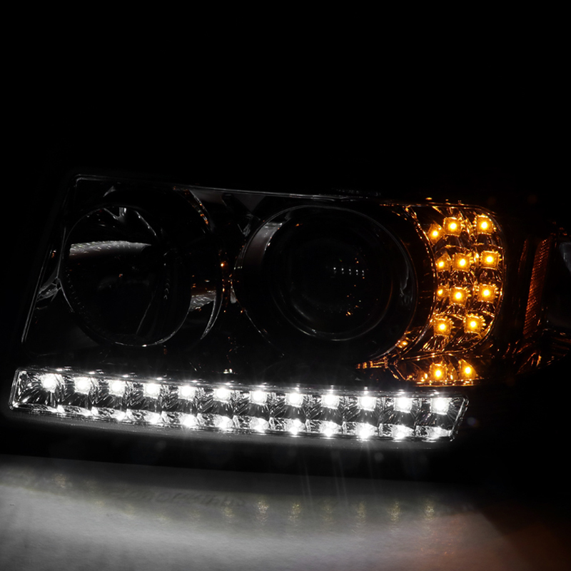 2001-2011 Ford Ranger Chrome LED Strip Projector Headlights