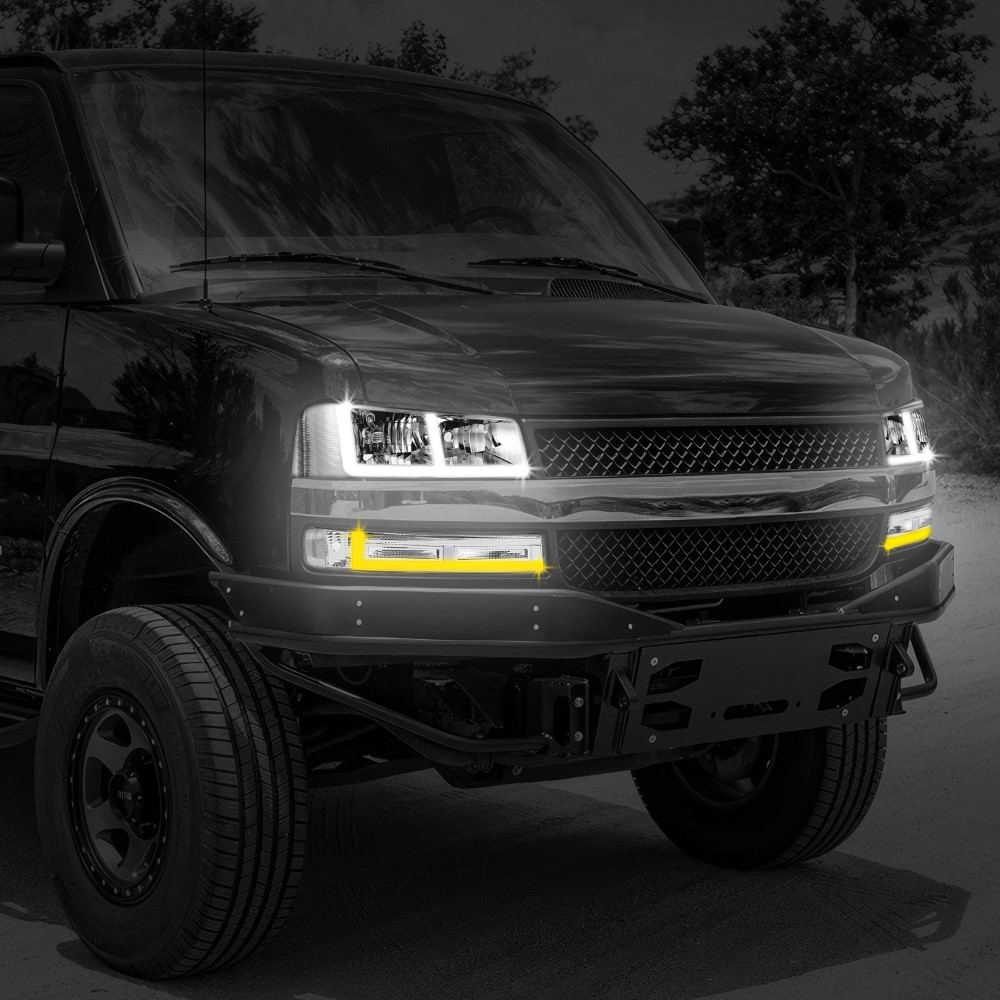 2003-2023 Chevy Express / GMC Savana Switchback F-Shape LED DRL ...