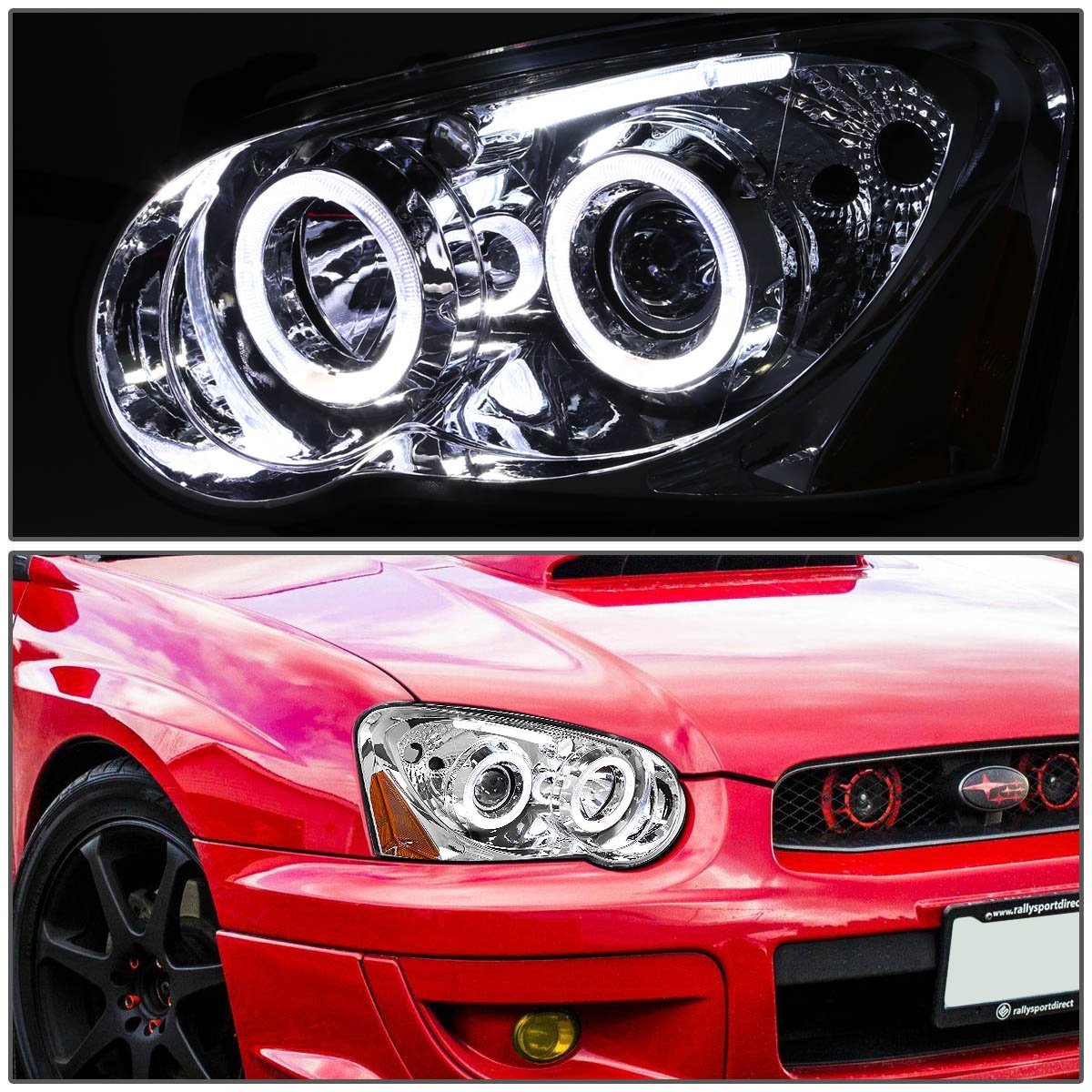 2004-2005 Subaru Impreza WRX / STI Angel Eye Halo & Neon Strip ...