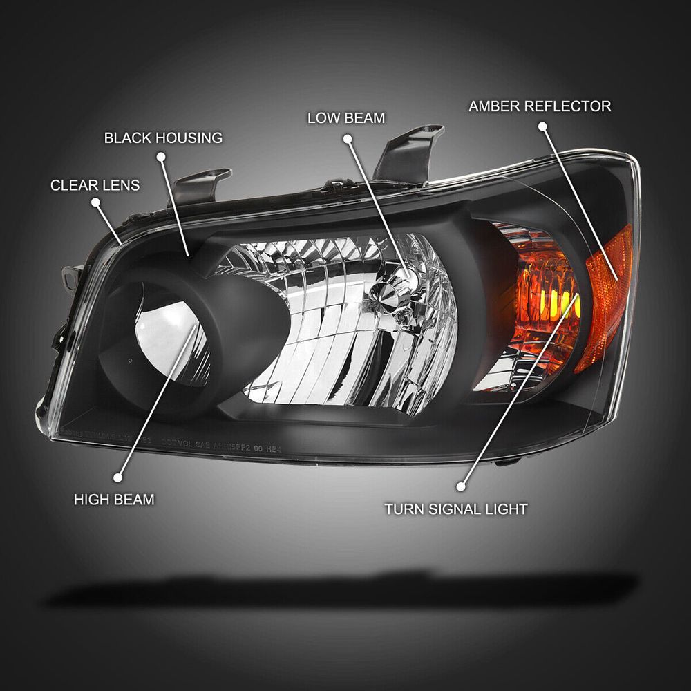 2004-2007 Toyota Highlander Halogen Reflector OE-Style Replacement ...