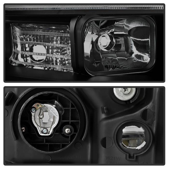 2004-2008 Acura TSX CL9 LED Tube Projector Headlights - Black Smoked