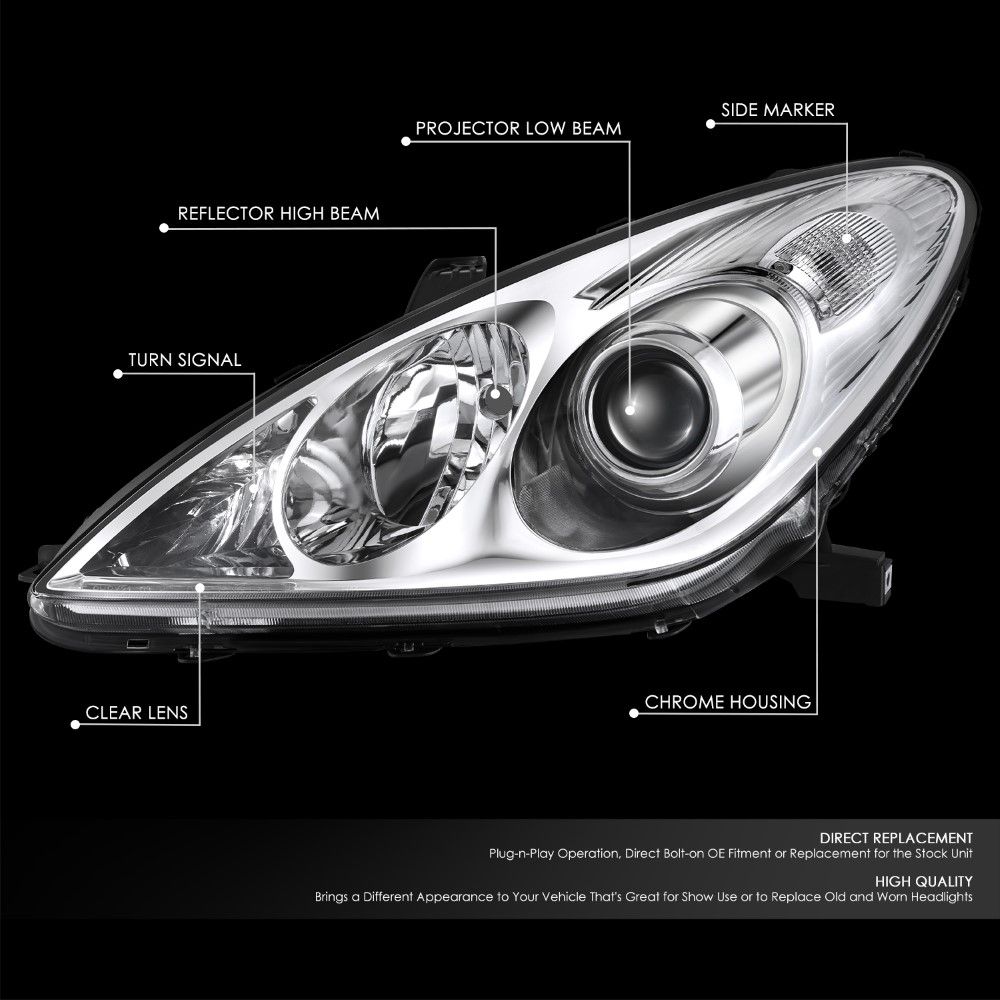 2005-2006 Lexus ES330 OE Style Replacement Projector Headlight - Driver ...