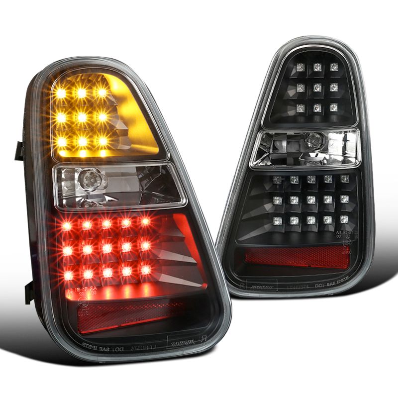 2005-2006 Mini Cooper S (Non-Base Model) Euro Style LED Tail Lights - Black