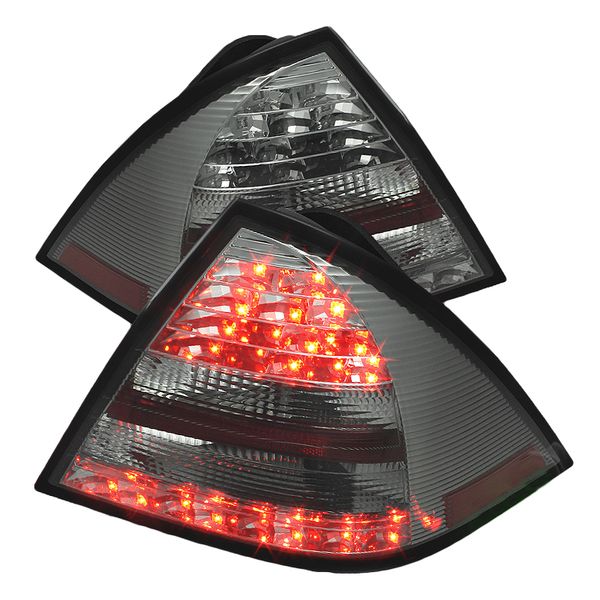 2005-2007 Mercedes Benz C-Class W203 Euro Style LED Tail Lights - Smoked